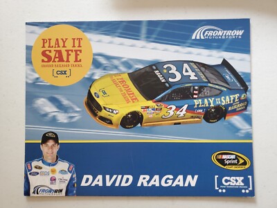 DAVID RAGAN CSX TRAIN SAFETY NASCAR DRIVER HERO Card 11x8½ | eBay