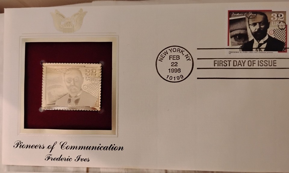 Postal Comm Soc Gold Stamp "Pioneers of Communication", Set of 3, Feb ...