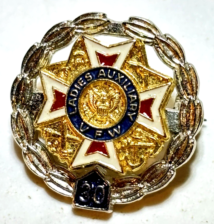 Vintage 25 & 30 Year VFW Ladies Auxiliary Pins Sterling Silver | eBay
