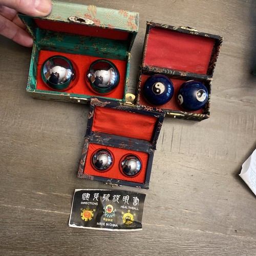 Vintage Lot Of 3 Sets Of Musical Baoding Balls Stress Relief - Small -Med-Large | eBay