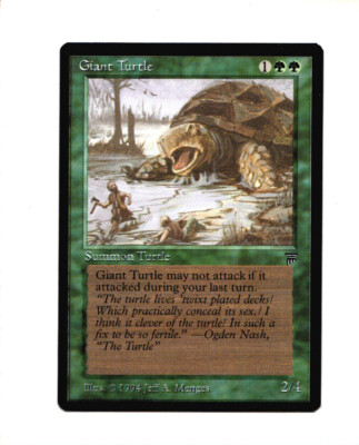 MTG Giant Turtle SP/NM- Legends Magic the Gathering ~ Free Shipping ...
