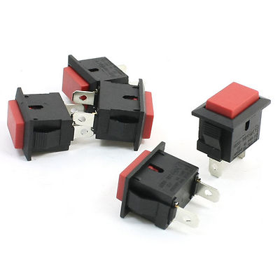 10pcs Red Cap Rectangle Momentary NO 2 Pins Push Button Switch SPST | eBay