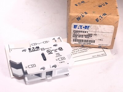 EATON C320KGS1 SER A2 FREEDOM SERIES SIDE MOUNTED AUXILARY CONTACT SZ 0 ...