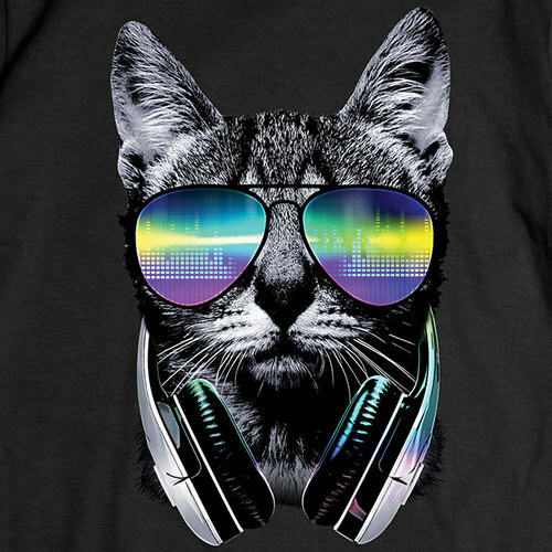 DJ Cat T-SHIRT Cats Sunglasses Pets Tee SHIRT | eBay