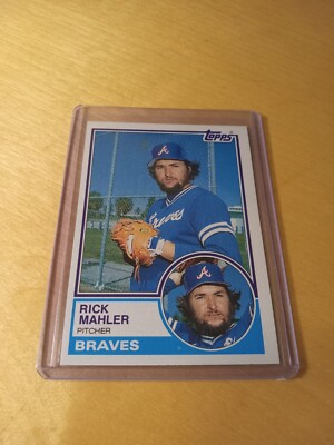 1983 Topps #76 RICK MAHLER Atlanta Braves Baseball Card, Pitcher, Star ...