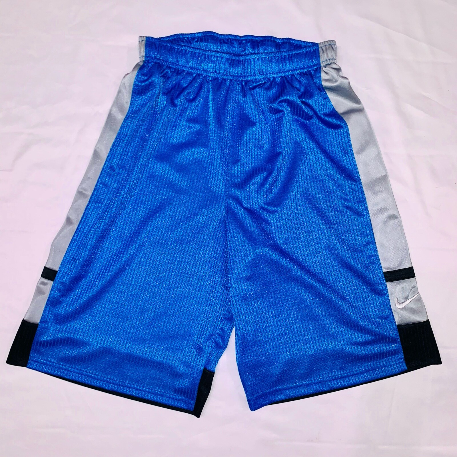 Nike Vintage Basketball Dazzle Shorts Blue Shiny Mens… - Gem