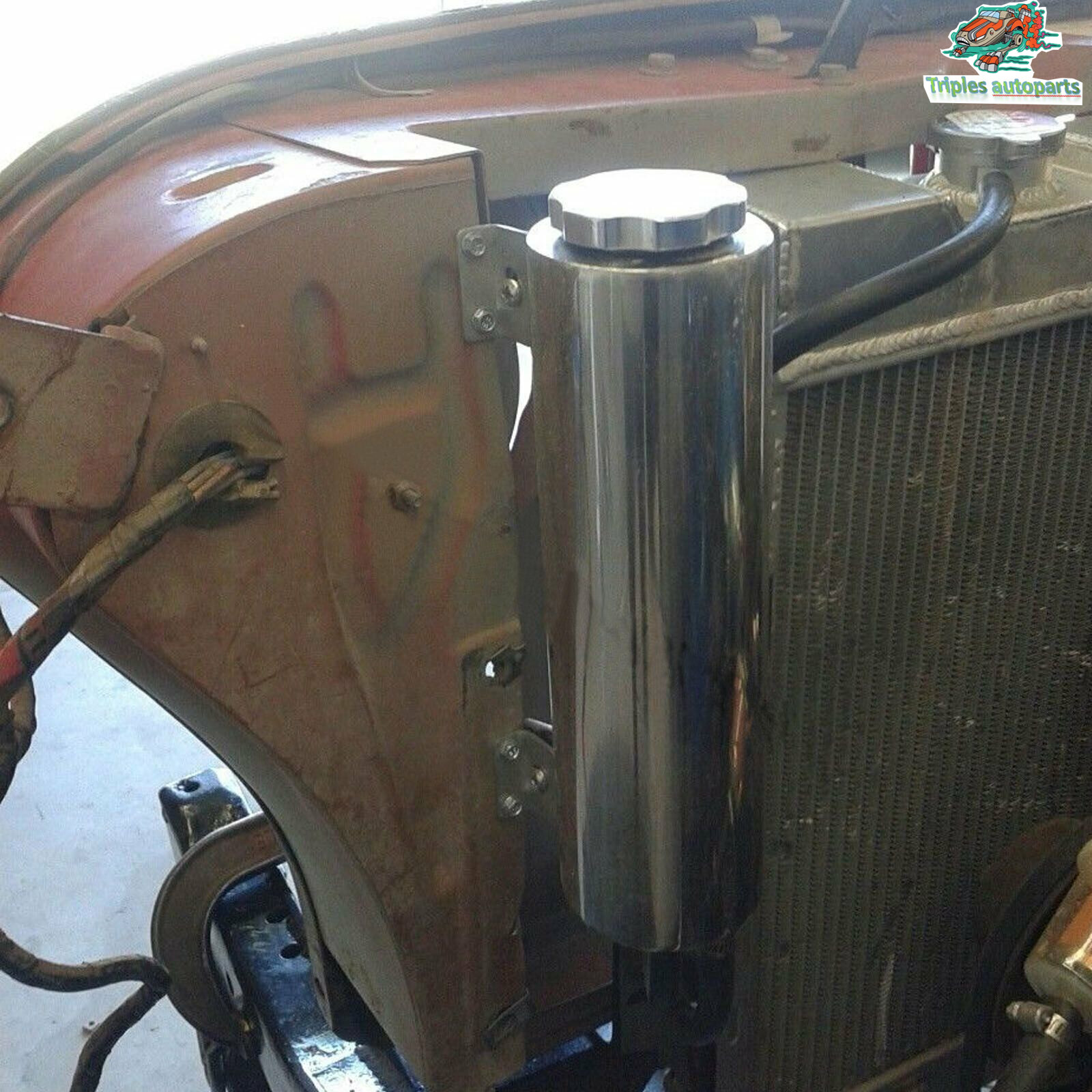 New Radiator Coolant Overflow Catch Puke Tank 3"x9" 32OZ Silver ...