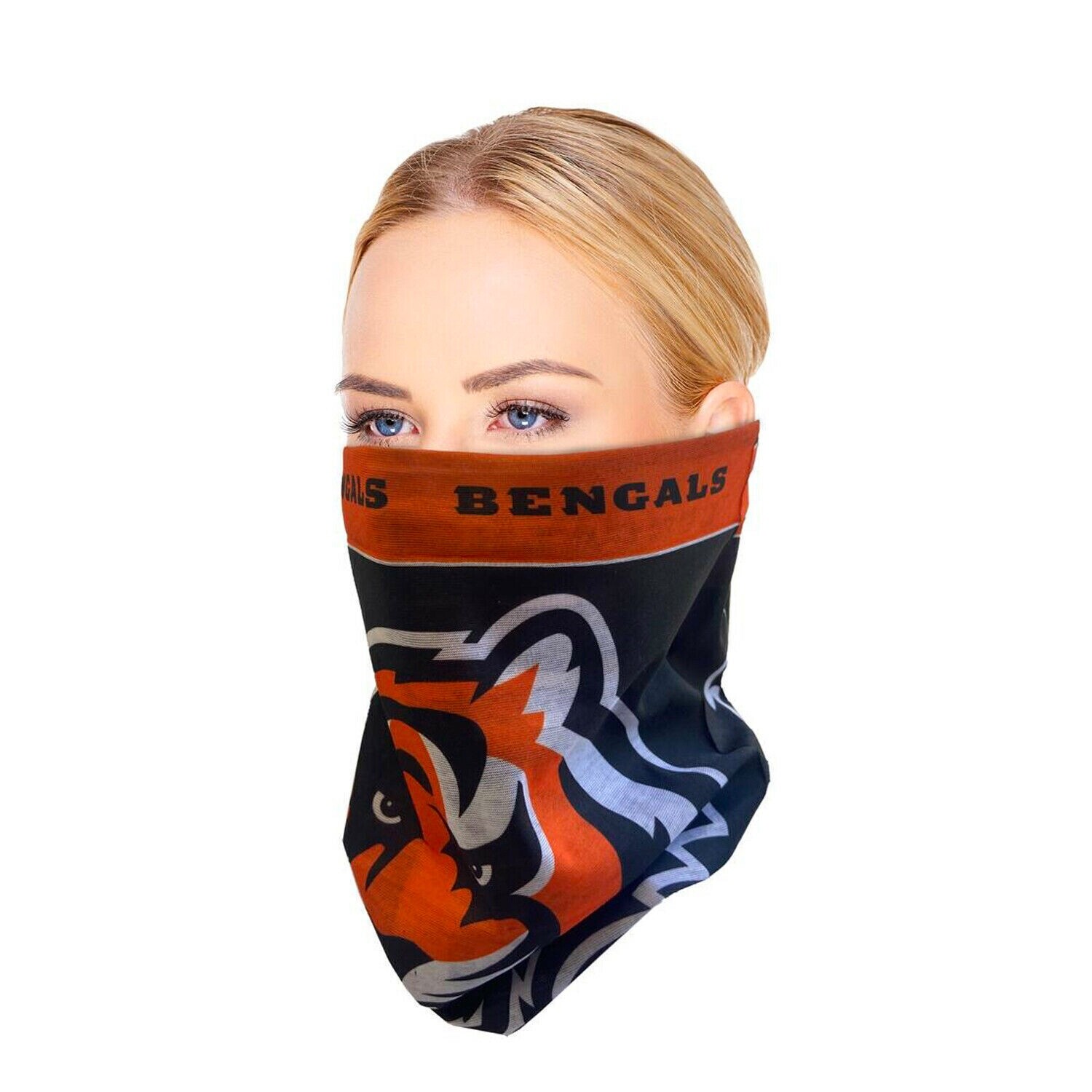 New NFL Cincinnati Bengals Football Licensed Mask Bandana Gaiter Face ...