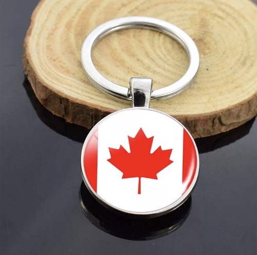 Keyring Flag Country Double Sided Glass Keychain European Flags Car ...