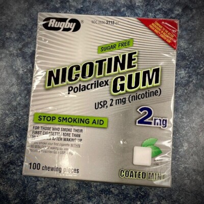 NICOTINE GUM 2mg 100 PIECES MINT EXP 2/23 3 BOXES | eBay