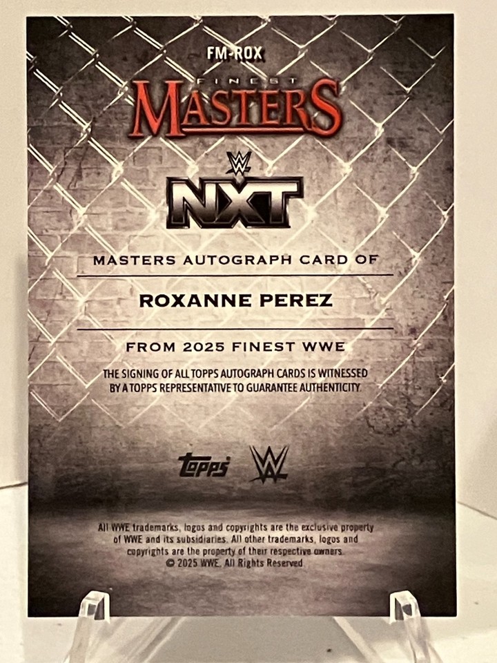 Roxanne Perez 2025 Topps Finest WWE #FM-Rox Finest Masters Auto | eBay