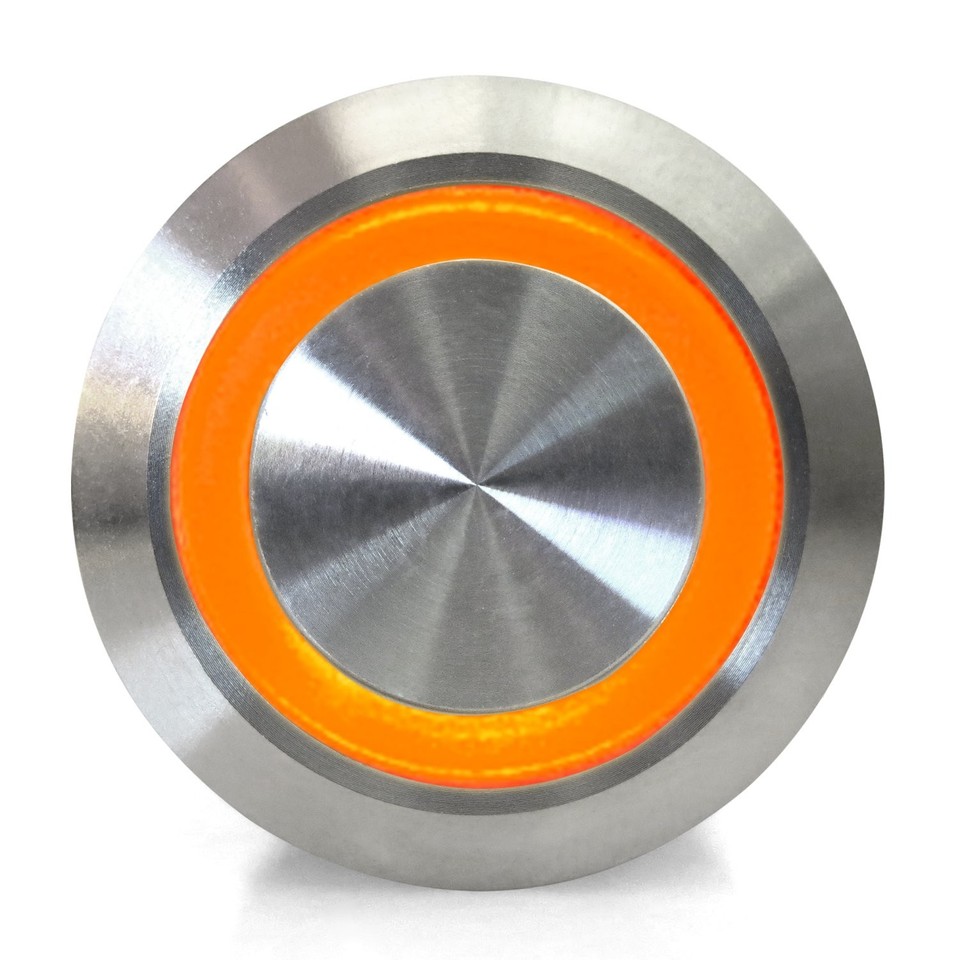 19mm Momentary Billet Buttons with LED White or Orange Ring hot rods ...