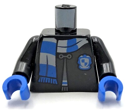 Lego New Black Torso Hogwarts Robe Ravenclaw Shield and Scarf Patter ...