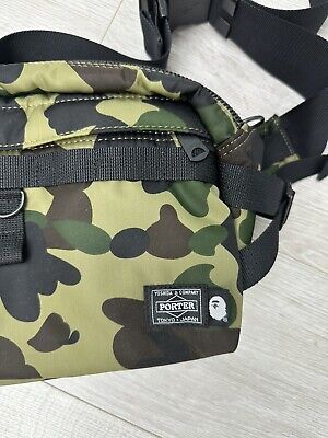 BAPE x Porter 1st Camo Waist Bag | Green | 100% Authentic BAPE x Porter 1st Camo Waist Bag | Green | 100% Authentic