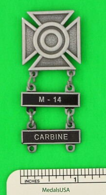 Army Sharpshooter Marksmanship Badge with M-14 & CARBINE Qualification ...