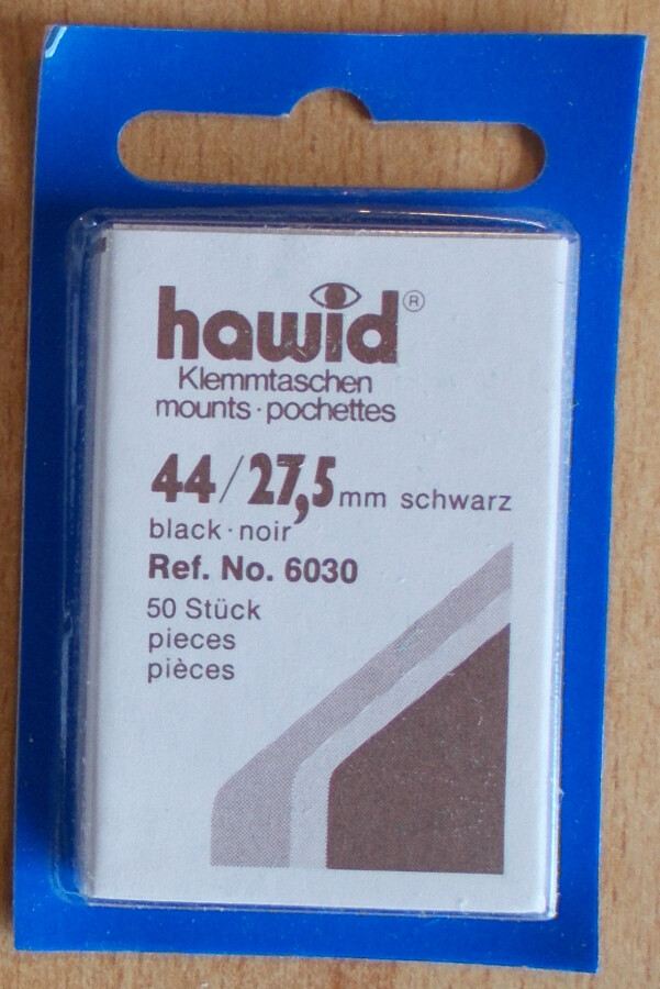 Hawid Stamp Mounts - Black & Clear. Large range of sizes. Each sold ...