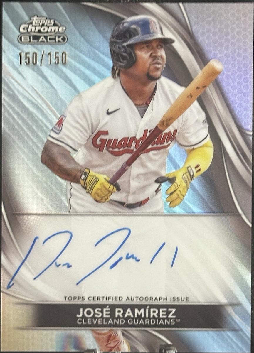 2024 Topps Chrome Black - Autographs Jose Ramirez #CBA-JRA Refractor ...
