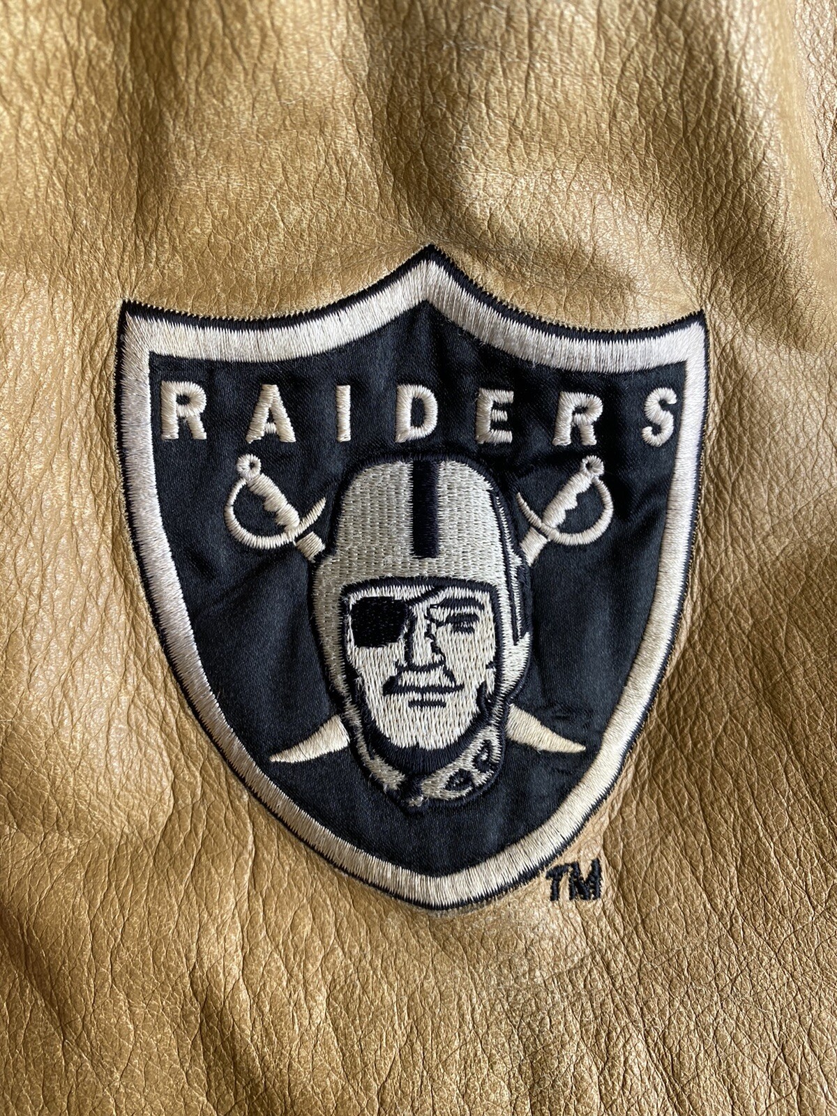 VINTAGE 90S OAKLAND RAIDERS WOOL & LEATHER LETTERMAN VARSITY JACKET ...