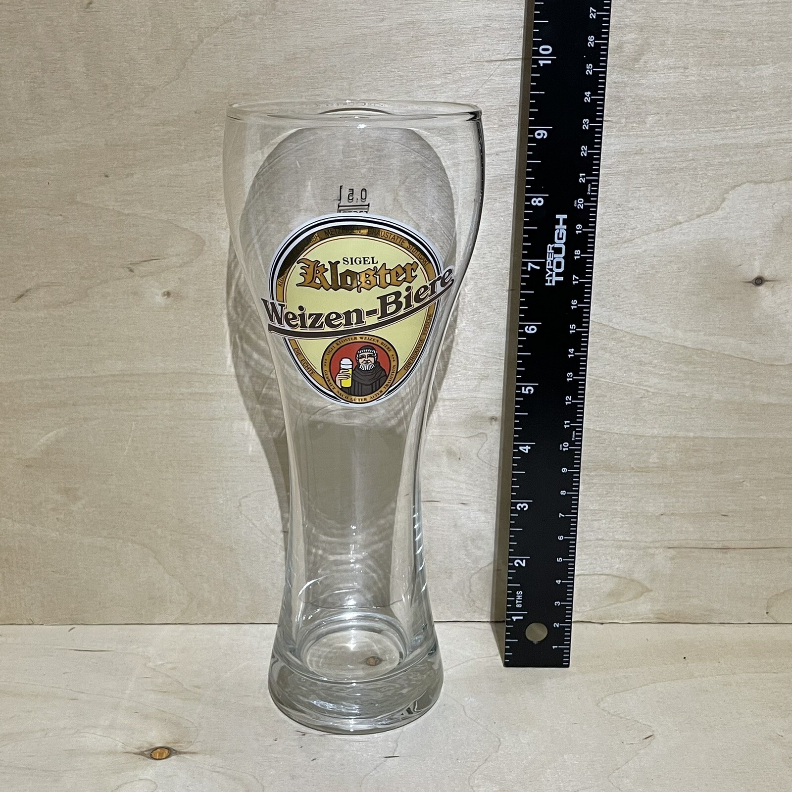 Sigel Kloster Weizen-Biere German Beer Tall Glass 0.5L RASTAL 9.5 ...