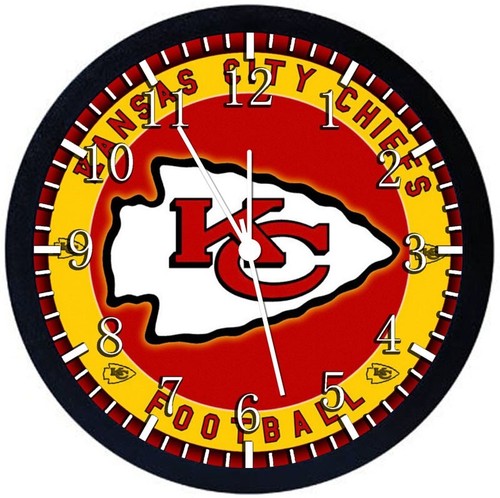 Kansas City Chiefs Wall Clock 12" Large Personalized option adding ...