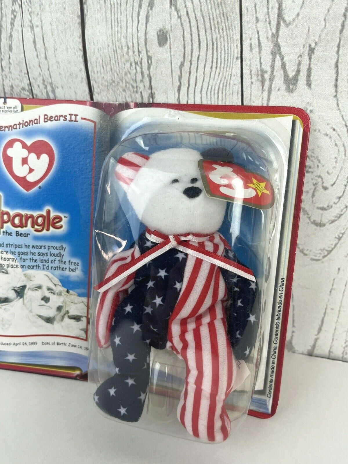 Teenie BEANIE BABIES TY "Spangle The BEAR" International II Bears ...