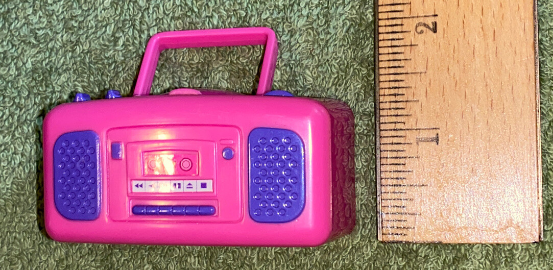 1998 Vintage Barbie Purple & Pink Boombox Radio Accessories | eBay