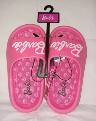 Barbie Pink Beach Slides Sandals NWT Girls Size 4 | eBay