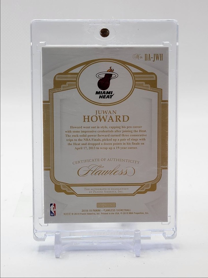 JUWAN HOWARD 2018-19 FLAWLESS DISTINGUISHED AUTOGRAPH RUBY AUTO /15 ...
