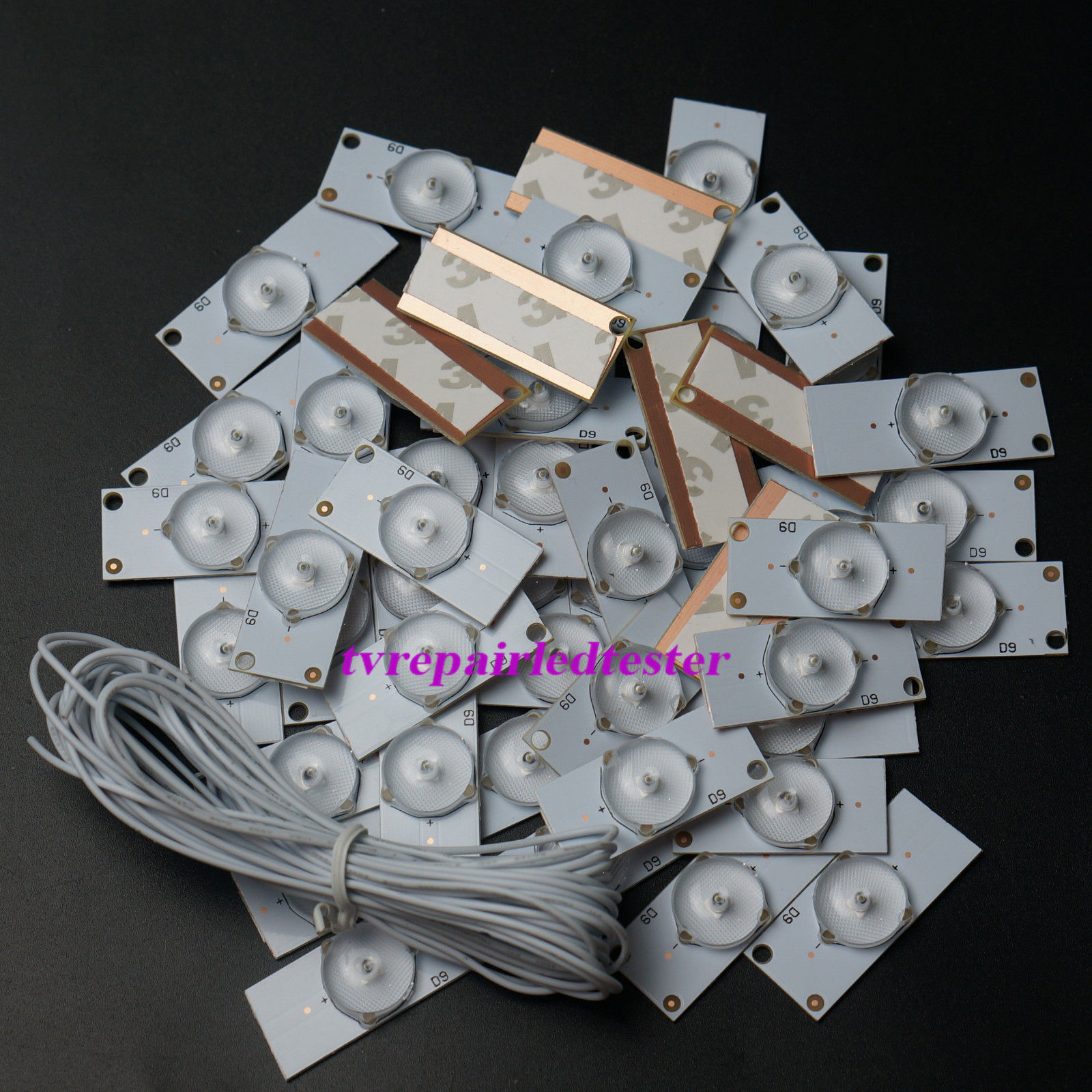 50Pcs New 3V SMD Lamp Beads w/ Optical Lens Fliter for 32-65 inch LED ...
