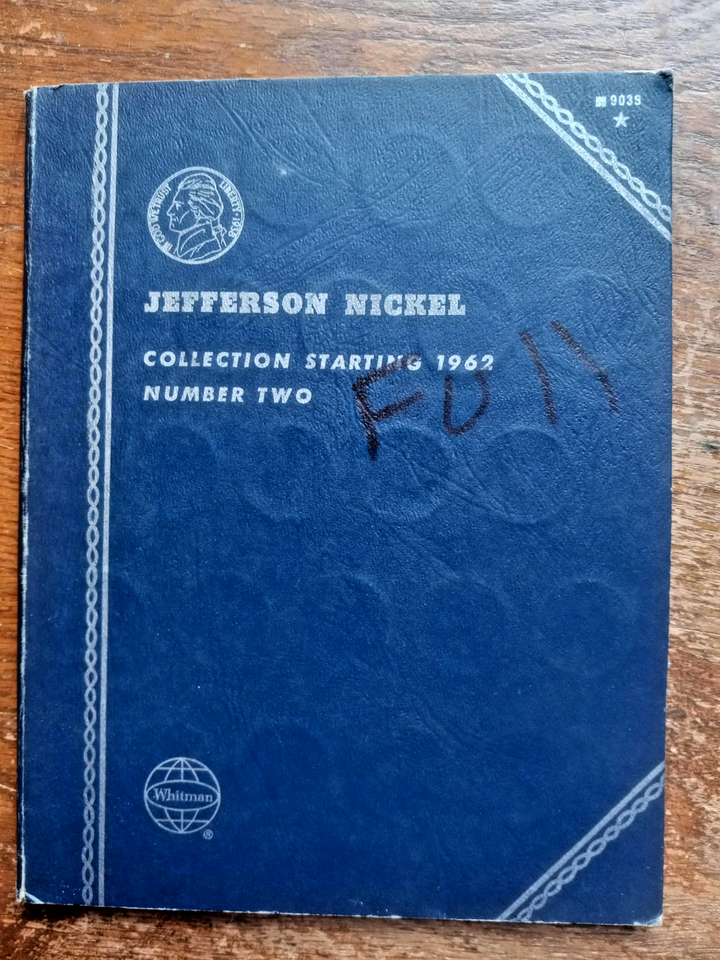 Jefferson Nickel Collection in Whitman Book # 2 - 65 Coins 1962-1995 ...