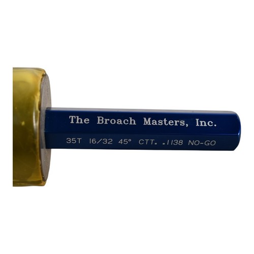 NEW The Broach Masters 65-85959-37-0/S 35T 16/32 45 deg CTT .1138 NO Go ...