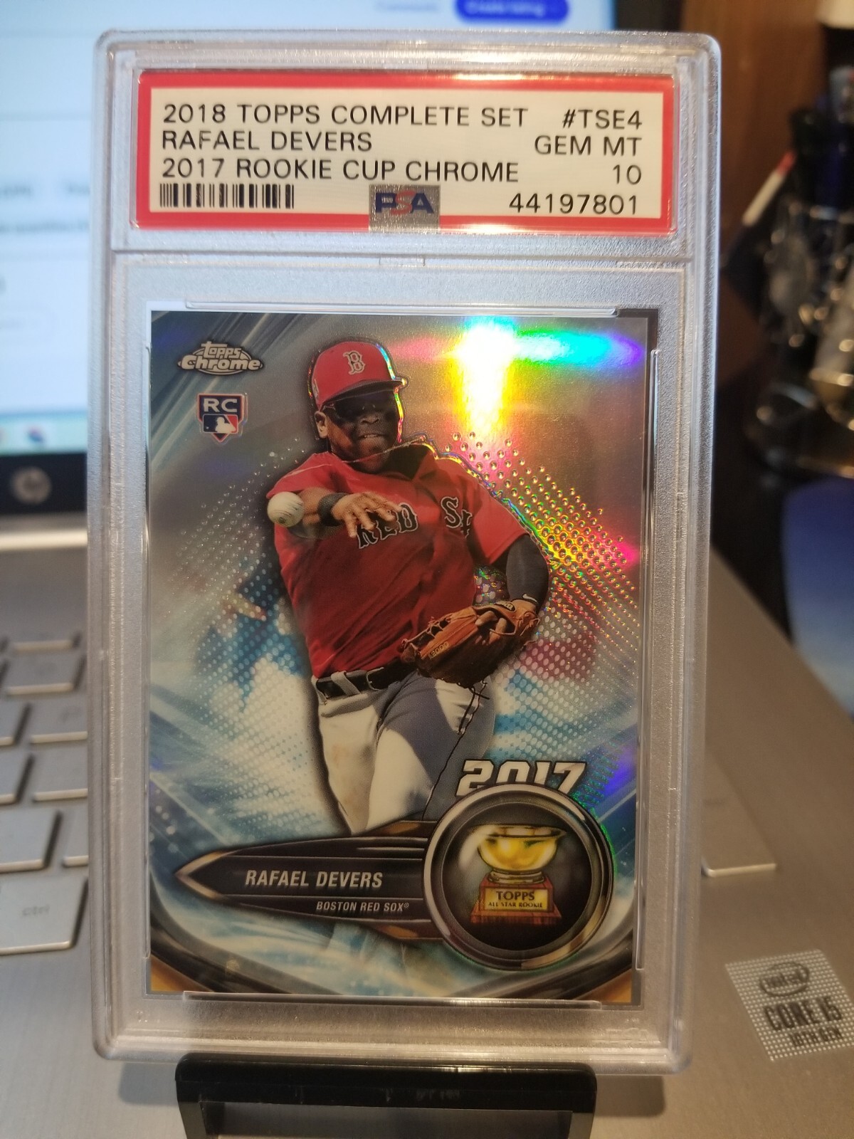 2018 RAFAEL DEVERS TOPPS 2017 ROOKIE CUP CHROME #TSE4 GEM MT 10 "BIG ...