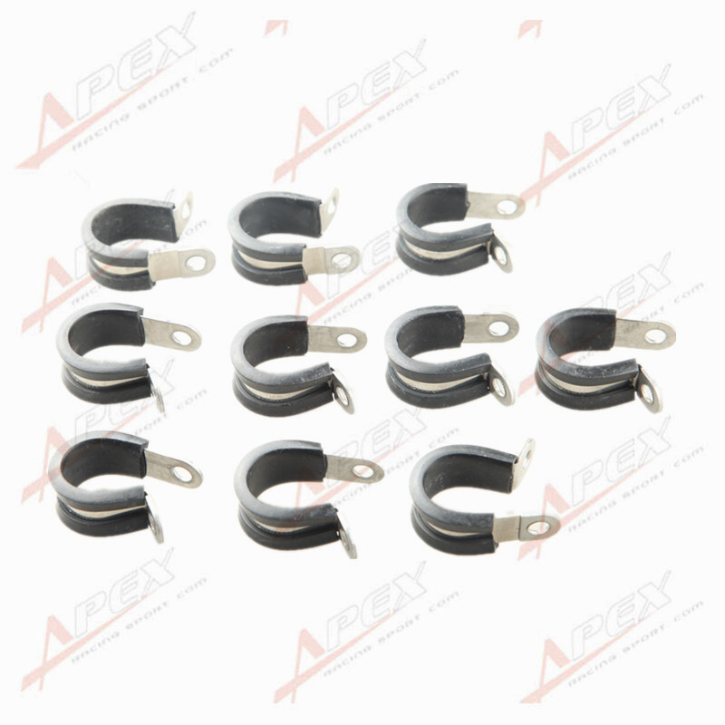 10PCS Cushioned Hose Mounting Clamp Loop Strap 304 Stainless Steel 5/8 ...
