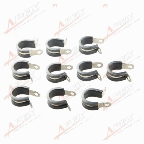 10PCS Cushioned Hose Mounting Clamp Loop Strap 304 Stainless Steel 5/8 ...