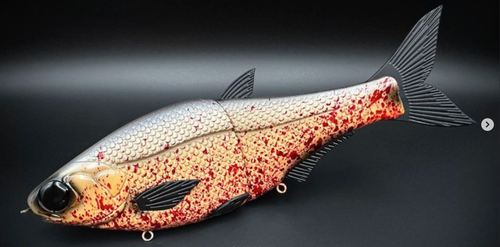 HINKLE SHAD CLONE "BLOODY BONE" CUSTOM PAINTED SWIMBAIT 9"/5.5 OZ ...