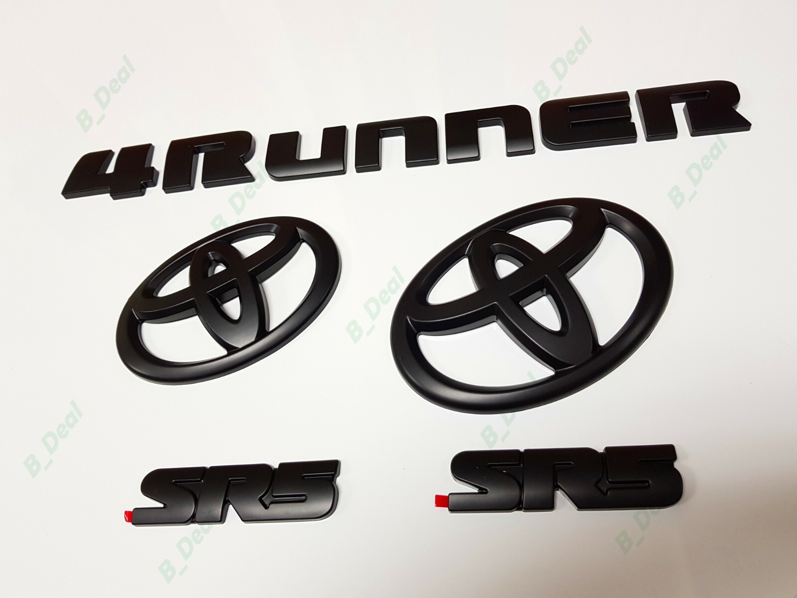 5PCS Overlay Matte Blackout 4Runner SR5 Emblem Badge Fit For 2014-2022 ...
