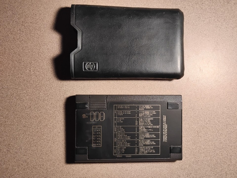 Used RARE Vintage HP-12C Financial CALCULATOR w/ ORIGINAL CASE & MANUAL ...