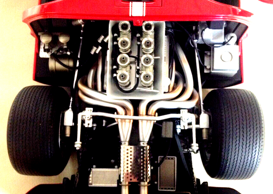 Ford GT40 w/Wire Wheel Rims/V8 Engine/Custom Metal Body 1:12 Large ...
