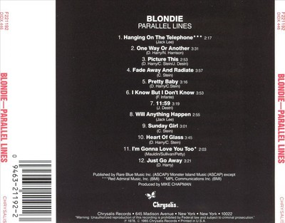 BLONDIE PARALLEL LINES NEW CD 94632119223| eBay