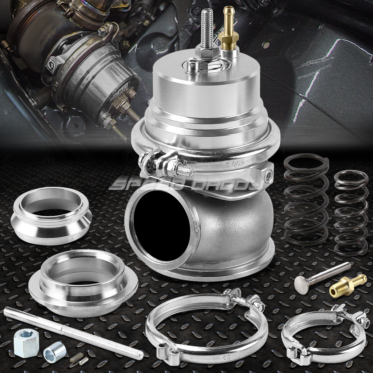 UNIVERSAL EXTERNAL 12-PSI 60MM TURBO/CHARGER V-BAND WASTEGATE WG W ...