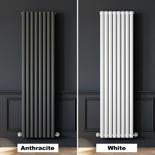 Vertical Radiator Oval Column Anthracite White Heating Tall Rad With ...