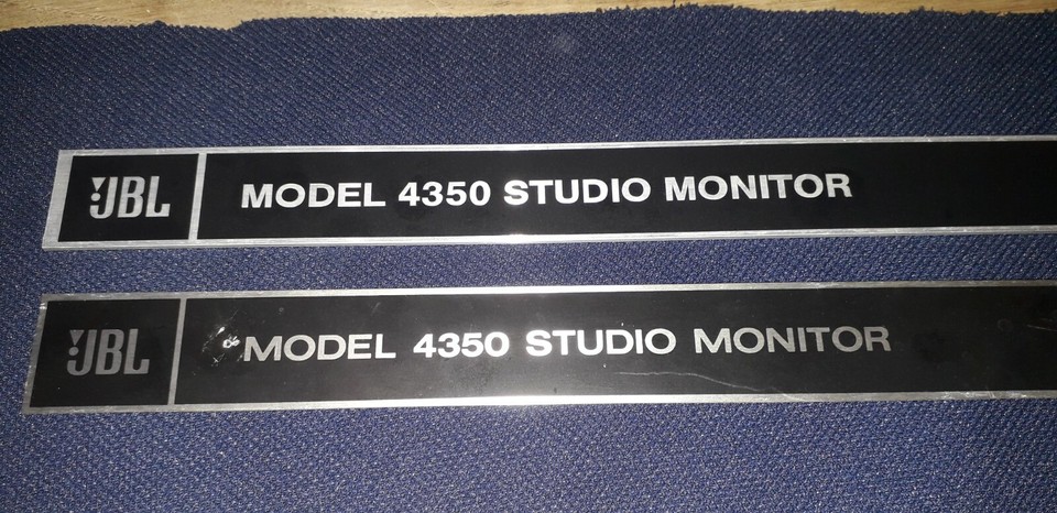 jbl 4350 paire de logo Front panel Labels ( logo 2Pcs ) aluminium ...