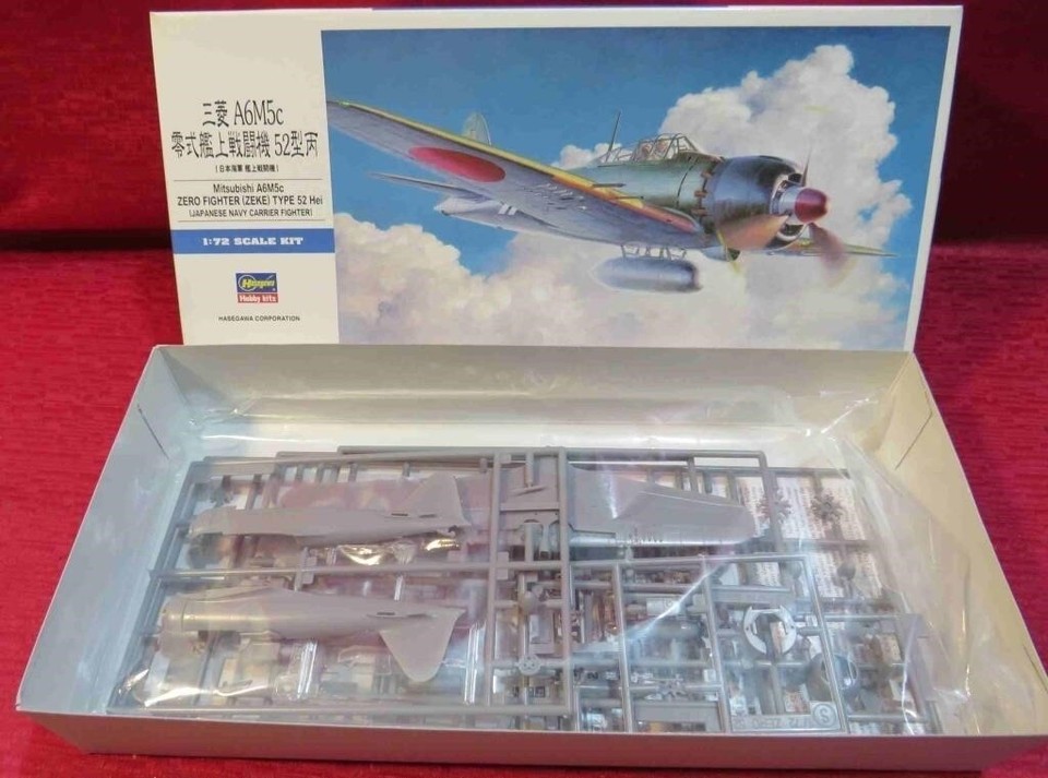 HASEGAWA ZERO FIGHTER ZEKE 52 Hei JAPAN WWII PLASTIC MODEL KIT 1/72 ...