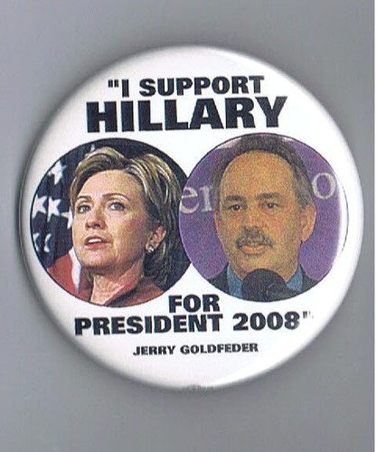 Hillary Clinton President 2.25" Political Pinback Button Jerry ...