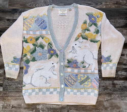 VTG Marisa Christina Classics Easter Bunny Rabbit Sweater Pastel ...