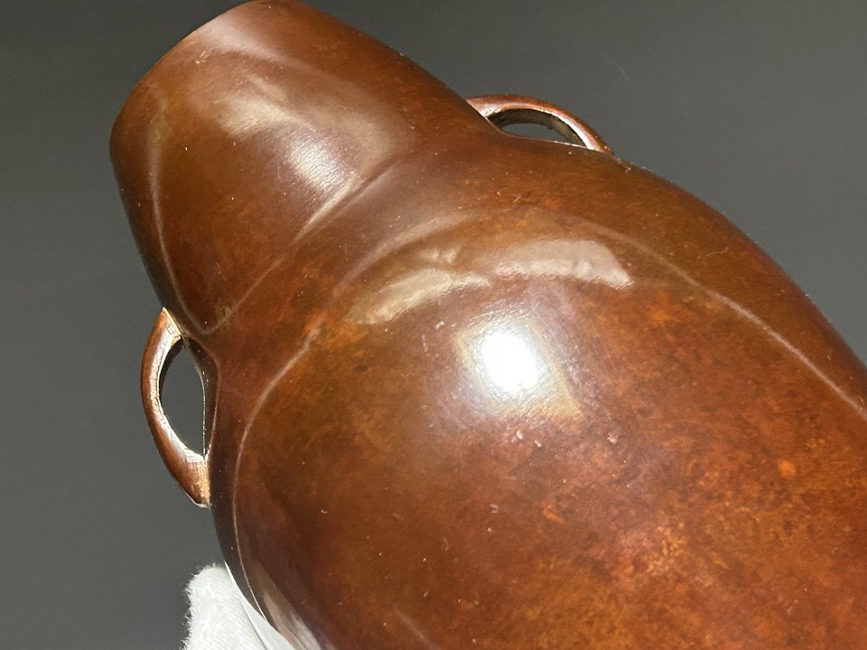 Ikebana #304 Japanese Vtg Signed Bronze Silver Mix Metal Handle Flower ...