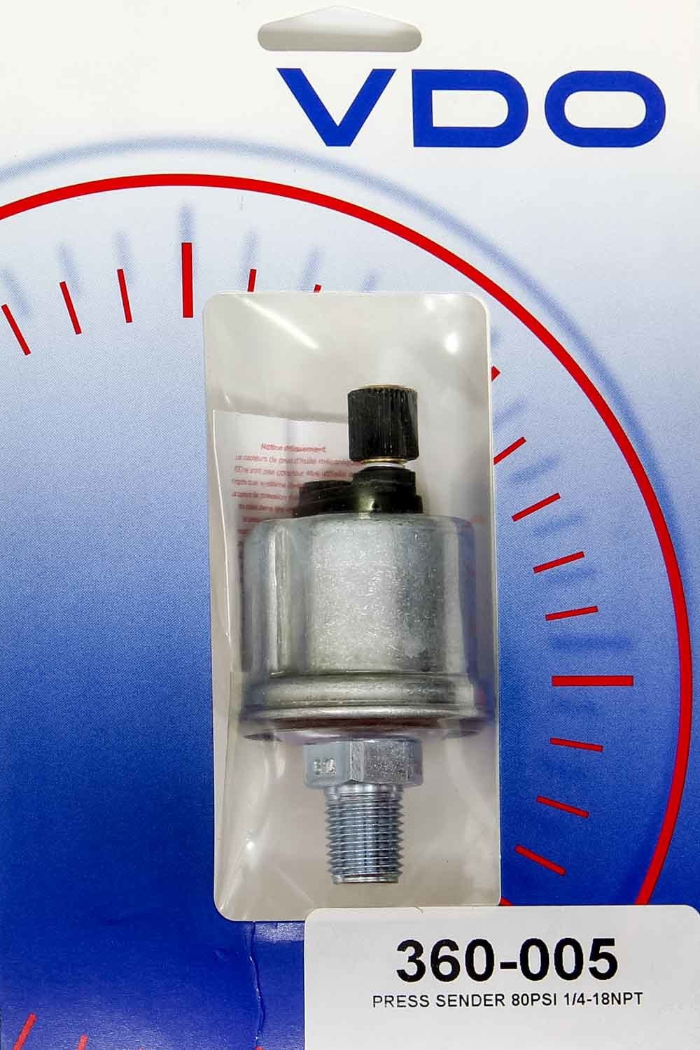 VDO Pressure Sending Unit - Electric - 1/4 in NPT Male - 80 psi - Each ...
