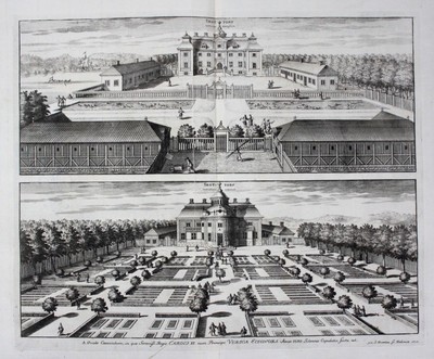 1710 - Skottorps Slott Hallands Laholm Sweden Copperplate Engraving ...