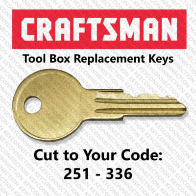 Craftsman Tool Box Key Cut to Your Code 251 - 336 Llaves Toolbox Keys ...