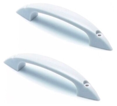 2 X White Plastic D Handle 100mm 4” Pull Door Bow Cupboard Wardrobe ...